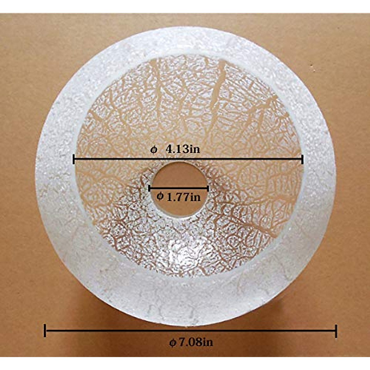 ANYE Milky White Crack Globe Glass Lamp Shade for Pendant Lights Chandelier and Other Compatible Lamps