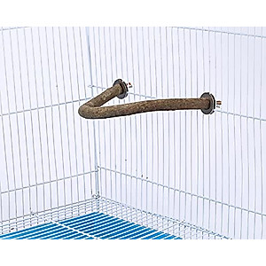 Mogoko Natural Bird Perches U-Shaped Grapevine Bird Cage Stands Parrot Cage Accessories for Parrots, Parakeets Cockatiels, Conures, Macaws, Love Birds, Finches