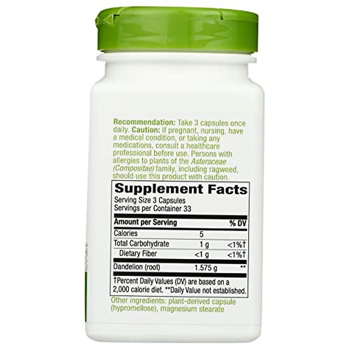 Nature's way Dandelion Root - 100 Count