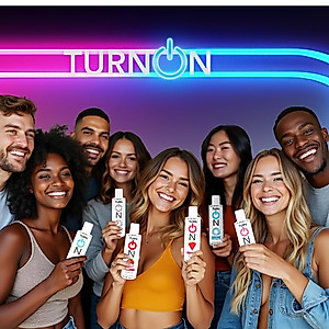 Turn On Water-Based Premium Personal Lubricant | Long Lasting, Ph Balanced, Hypoallergenic, Condom Safe Lube for Men, Women, and Couples, 12 fl oz