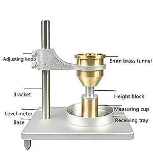 YUCHENGTECH P-o-w-d-e-r Flow Ability Tester Hall Flow Meter Bulk Density Meter P-o-w-d-e-r Bulk Density Meter for Metal PVC/PE P-o-w-d-e-r (Standard Hall Flow Meter (with a 2.5mm and a 5.0mm)