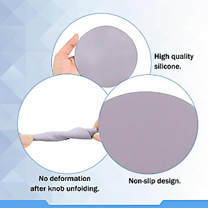 Abeillo 4PCS Jar Opener Gripper Pad, Silicone Jar Opener, Multi-function Jar Openers Top Rated for Seniors, Bottle Opener Gripper Pad Coasters for Elderly Children Women Weak Hands (Gray)