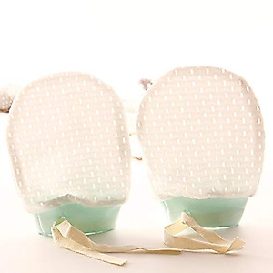 Adeimoo Baby Boy Girl No Scratch Silk Cotton Mittens Mesh Breathable Drawstring Gloves for Newborn Toddler Infants 8 Pack (Eyelet Mitten)