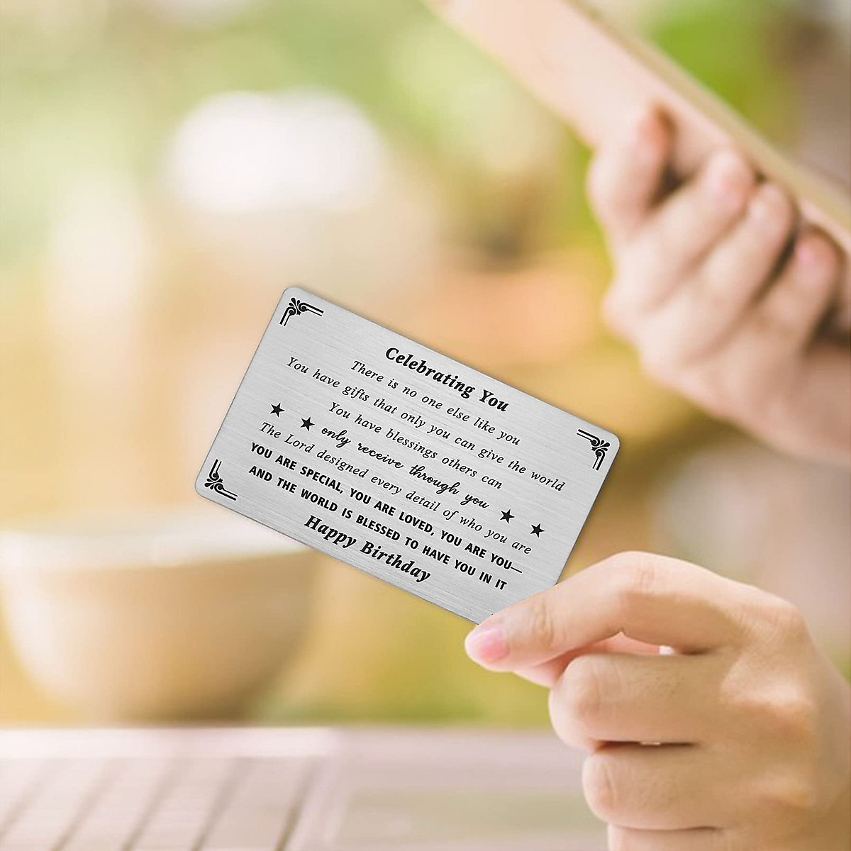 Personalized Religious Birthday Cards - Happy Birthday Card Gifts Unique for Women Men, Wallet Card Birthday Gifts for Him Her