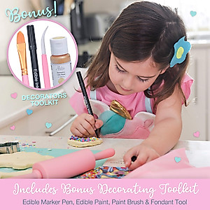 Delightful Unicorn-Themed Cookie Baking Kit for Girls - Includes Adorable Apron, Fun Cookie Cutters, & Comprehensive 14-Piece Cooking Set - Perfect for Kitchen Play and Ideal Gift for Girls Aged 6-12