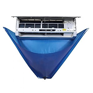 Air Conditioner Cleaning Cover Kit, Waterproof Wall Mounted Split Air Conditioner Dust Washing Clean Cover with 2.4mWater Pipe - Mini Split Clean Bag for Household 1~1.5P(size:135x60cm)