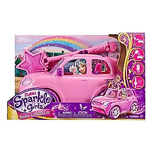 Sparkle Girlz Pink Radio Controlled Car by ZURU with Wand Remote Control and 360 Degree Control for Girls