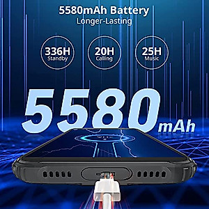 Blackview Rugged Smartphone Unlocked, BV4900Pro 4G Dual SIM Cell Phone Android 12, 7GB+64GB/SD 256GB Expandable, IP68 Waterproof Smartphone, 5580mAh Battery, 5.7" HD, NFC/GPS/OTG Rugged Android Phone