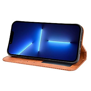 Fansipro Wallet Folio Case for Oppo Reno 2, Premium PU Leather Slim Fit Cover for Reno 2, 2 Card Slots, 1 Transparent Photo Frame Slot, Small Lattice, Brown