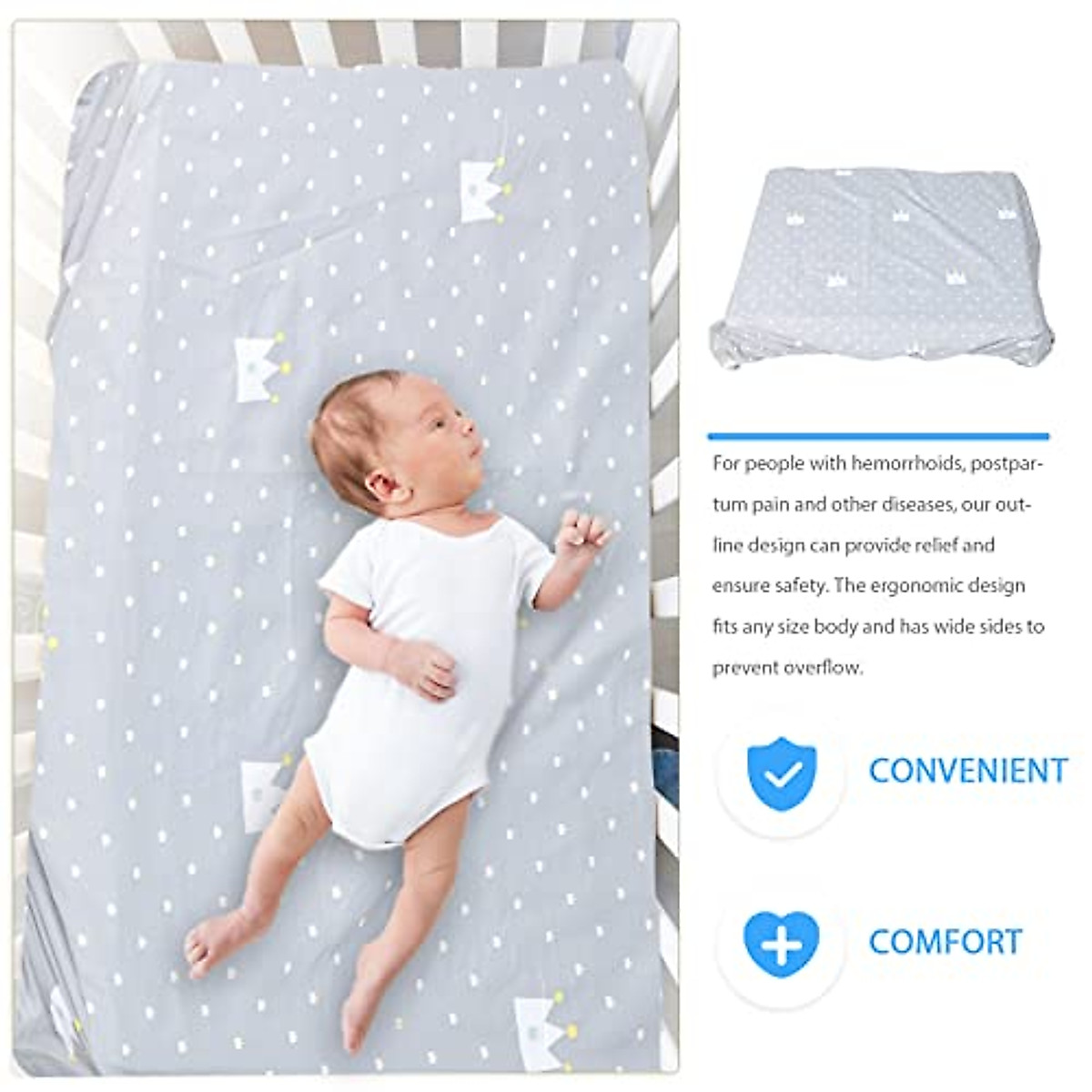 Toddmomy Crib Mattress Topper 5pcssheet Fitted Girls Cover Bed Printed Car Portable Baby Fabric Topper Decorative for Boys Stretchy Mattress Toddler