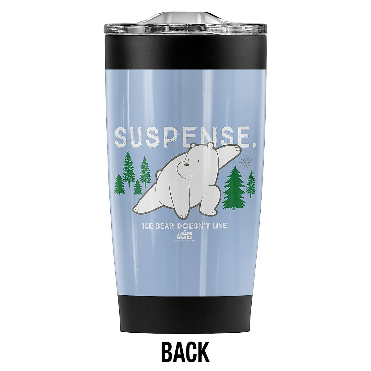 Logovision We Bare Bears Suspense Stainless Steel Tumbler 20 oz Coffee Travel Mug/Cup, Vacuum Insulated & Double Wall with Leakproof Sliding Lid | Great for Hot Drinks and Cold Beverages
