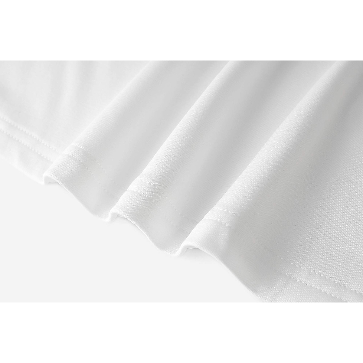 Kindcall Long Sleeve Mock Turtleneck Stretch Slim T Shirt Layer Top White Medium