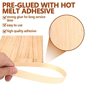 QTLCOHD 2 Roll Edge Banding 3/4 Inch x 65 Ft. Wood Veneer Edge Banding Iron on with Hot Melt Adhesive Pre-glued Flexible Birch Edge Banding for Cabinet Repair Furniture