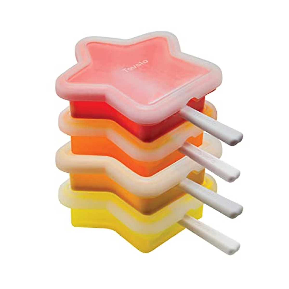 Tovolo Stackable Star Pop Molds Set of Four for Making Mess-Free Frozen Treats