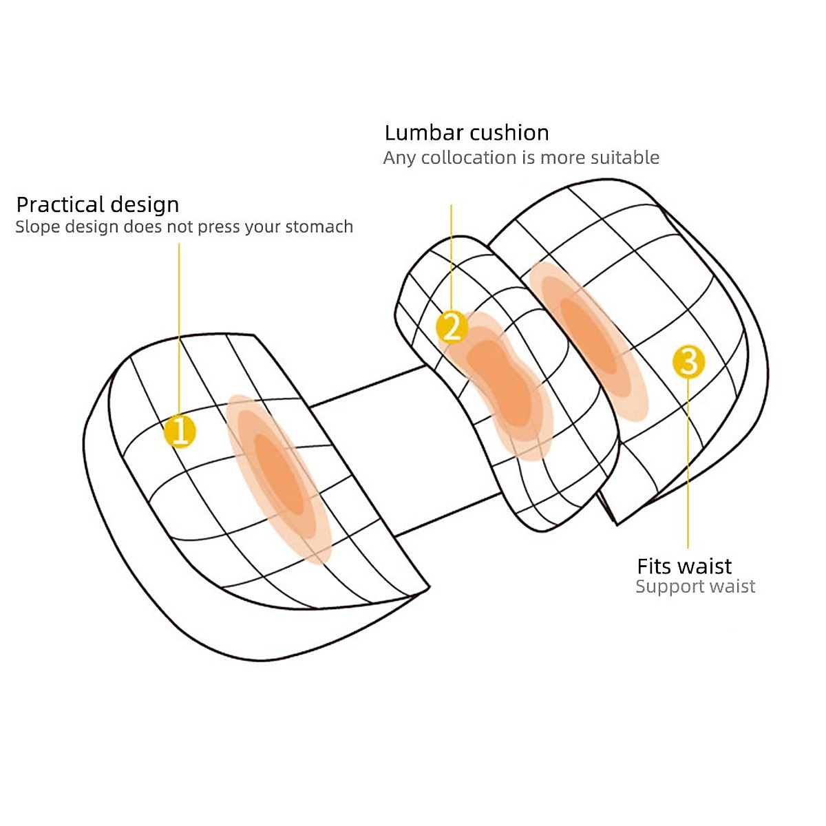 YANZHI U-Shaped Pregnancy Pillow for Pregnant Women,Side Sleeper Maternity Pillows Support for Back, HIPS, Legs,Maternity Pillow with Detachable and Adjustable Cotton Cover