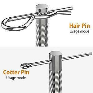 VIGRUE 500PCS Cotter Pin Assortment Kit Hitch Pin Zinc Plated R Clip Assortment Kit Fastener for Use on Hitch Pin Lock System