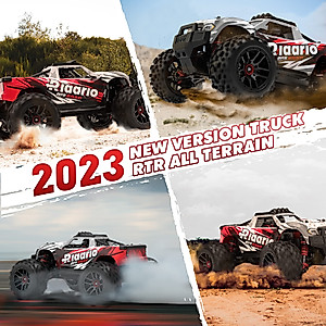 RIAARIO 1:18 All Terrain RC Car, 36 KPH High Speed Remote Control Car with 2.4 GHz Remote Control, 4WD Electric Vehicle Off-Road Truck, 4X4 Waterproof RC Trucks with 2 Rechargeable Batteries