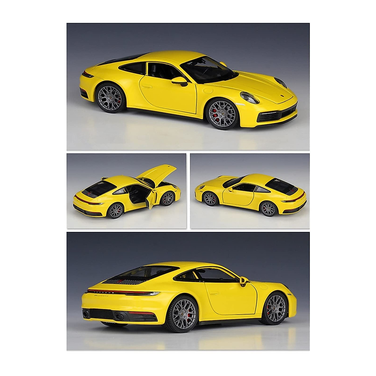 1:24 for Porsche 911 Carrera 4S Alloy Sports Car Model Diecast Metal Toy Vehicles Car Model Childrens Toy Gift Model Cars (Color : Yellow)