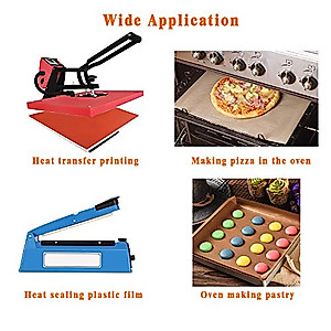 3 Pack 12 x 16" PTFE Teflon Sheet for Heat Press Transfer Non Stick Paper Reusable Heat Resistant Craft Mat,Protects Iron,for Heat Press Machines