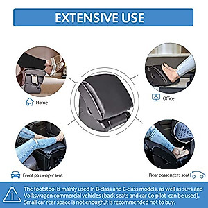 Scalebeard Under Desk Footrest Ergonomic Footrest Angle Height Adjustable Foot Rest with 3 Functional Modes & Massage,Max 120 Pounds Load for Office,Under Desk,Car,Home (Black)