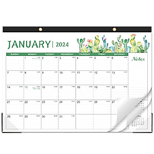 2023-2024 Desk Calendar - Jan 2023 - Jun 2024, 18 Months Large Monthly Desk Calendar, 17" x 12", Desk Pad, Large Ruled Blocks, to-do List & Notes, Best Desk/Wall Calendar for Planning or Organizing