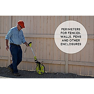 Calculated Industries #6575 DigiRoller Plus III 12.5 Inch Estimators Electronic Distance Measuring Wheel with Large Backlit Digital Display; Measure in Feet, Inches, Meters, Yards; FREE Carrying Pack