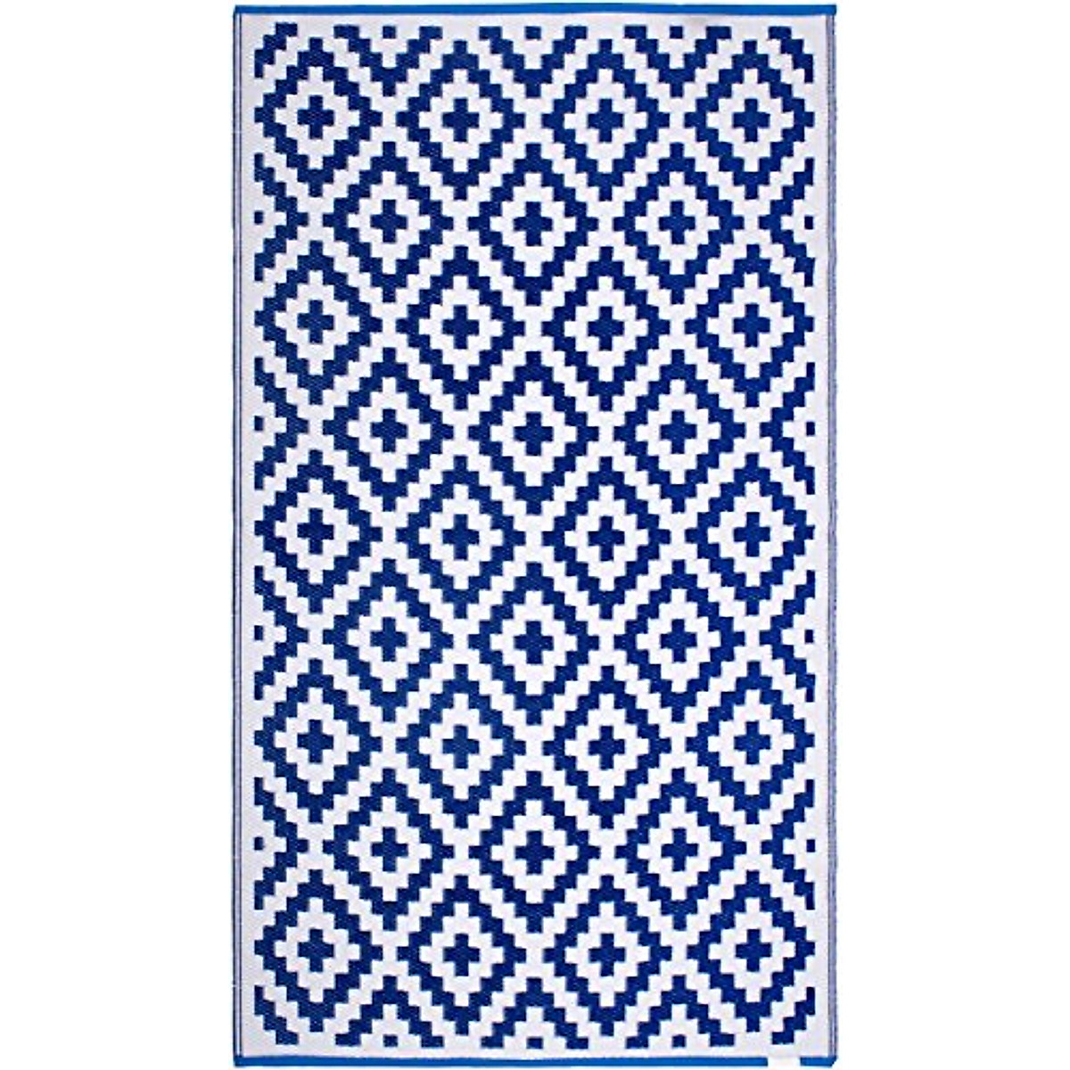 FH Home Reversible Floor Mat, 3 ft x 5 ft, Blue, 5 Feet