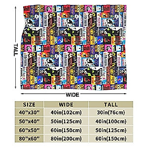 Broadway Musical Collage Blanket Cute Anime Fleece Throw Blankets and Throws for Couch Bed Sofa Office Ultra Soft Lightweight Plush Cozy Warm Flannel Blanket 60"X50"