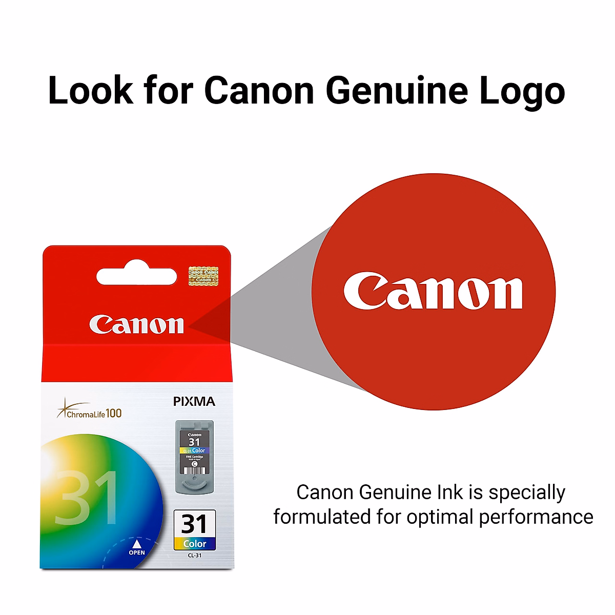 Canon CL-31 Compatible to iP1800,iP2600,MP140,MP190/MP210,MP470,MX310/MX300 Printers