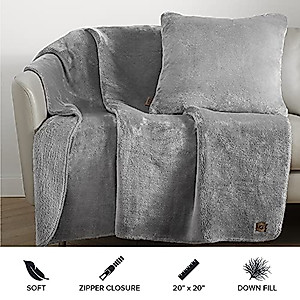 UGG – Whitecap Throw Pillow – Decorative Square Pillow – Plush Home Accent - Seal 20" x 20"