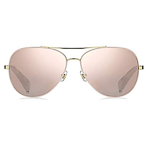 Kate Spade New York Women's Avaline 2 Aviator Sunglasses, Gold HAVN, 58 mm