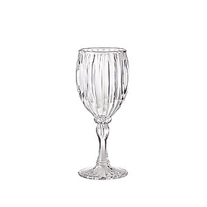 G.E.T. SW-1422-1-SAN-CL BPA-Free Shatterproof Plastic Fluted Champagne Glasses, 8 Ounce, Clear (Set of 4)