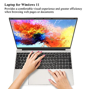 15.6 Inch Laptop, 1920x1080 FHD IPS Screen for Intel Celeron N5095 Quad Cores CPU 16GB RAM 256GB SSD Gaming Laptop for Windows 11, Fingerprint Unlock, Keyboard Backlight