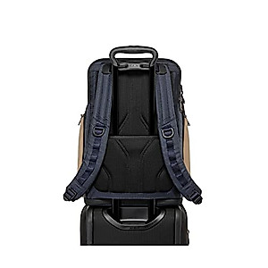 TUMI Alpha Bravo Nomadic Backpack - Laptop & Tablet Storage - Nylon Backpack with Leather Accents - Midnight Navy/Khaki