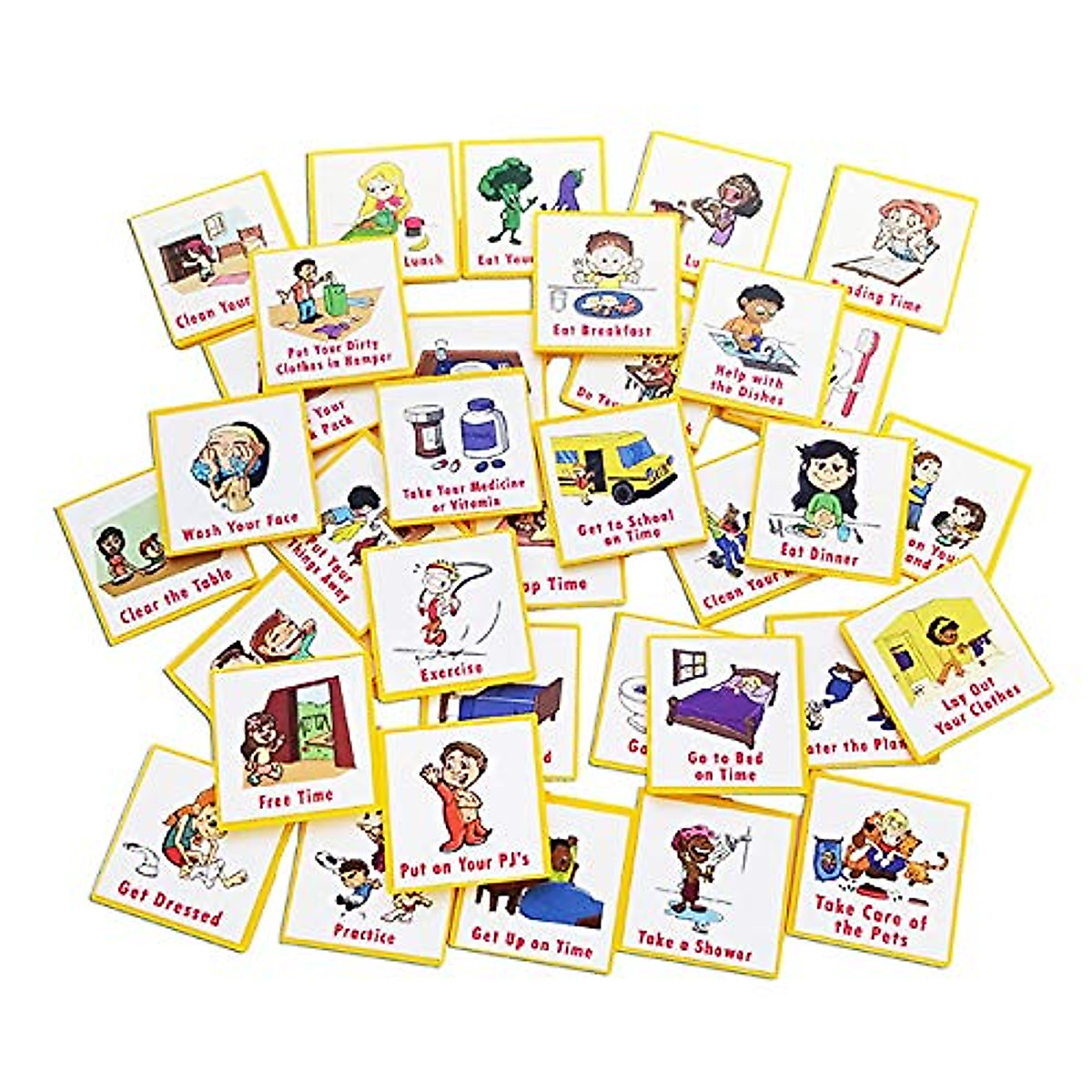 Kenson Kids "I Can Do It My Daily Checklist Incentive Chart- (35 Tasks 5 Blank Tasks) Visual Daily Magnetic Responsibility and Chore Star Chart for Ages 3-10- Daily Planner for Kids 11x 15.5 inch