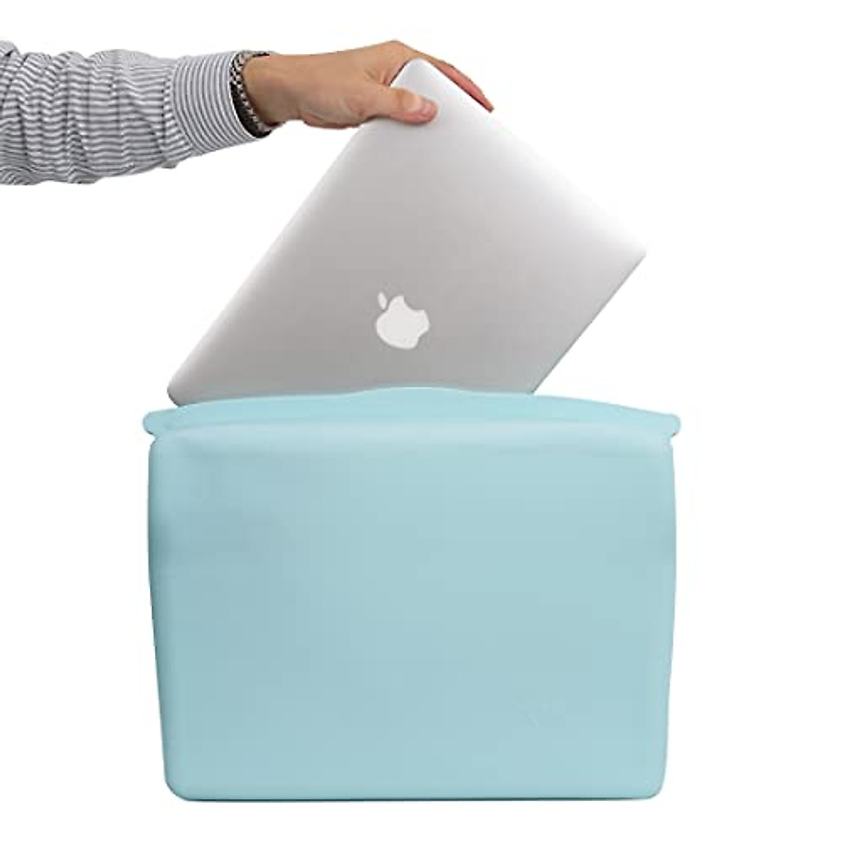 FLYPAL Large Silicone Waterproof Fire Resistant Document Bag. Patented Airtight Zip Lock Seal. Watertight Pouch Holder for Laptop, Documents, Files & Valuables. Insert Bag to Fireproof Bags (16”x12”x3.5”)