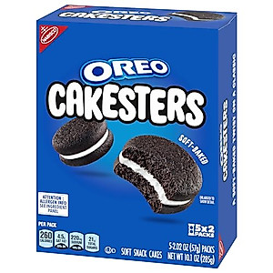 OREO Cakesters Soft Snack Cakes, 5 - 2.02 oz Snack Packs