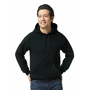 Gildan Adult Fleece Hooded Sweatshirt, Style G18500, Black, Large