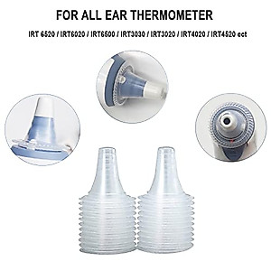 100pcs-Disposable Ear Thermometers Probe Covers, Soft Ergonomic Earmuffs Non Contact Ear Replacement Ear Thermometer Lens Filters for All Braun Digital Thermometers Sleeve