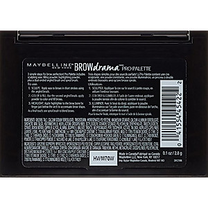 Maybelline New York Brow Drama Pro Eyebrow Palette, Soft Brown, 0.1 oz.