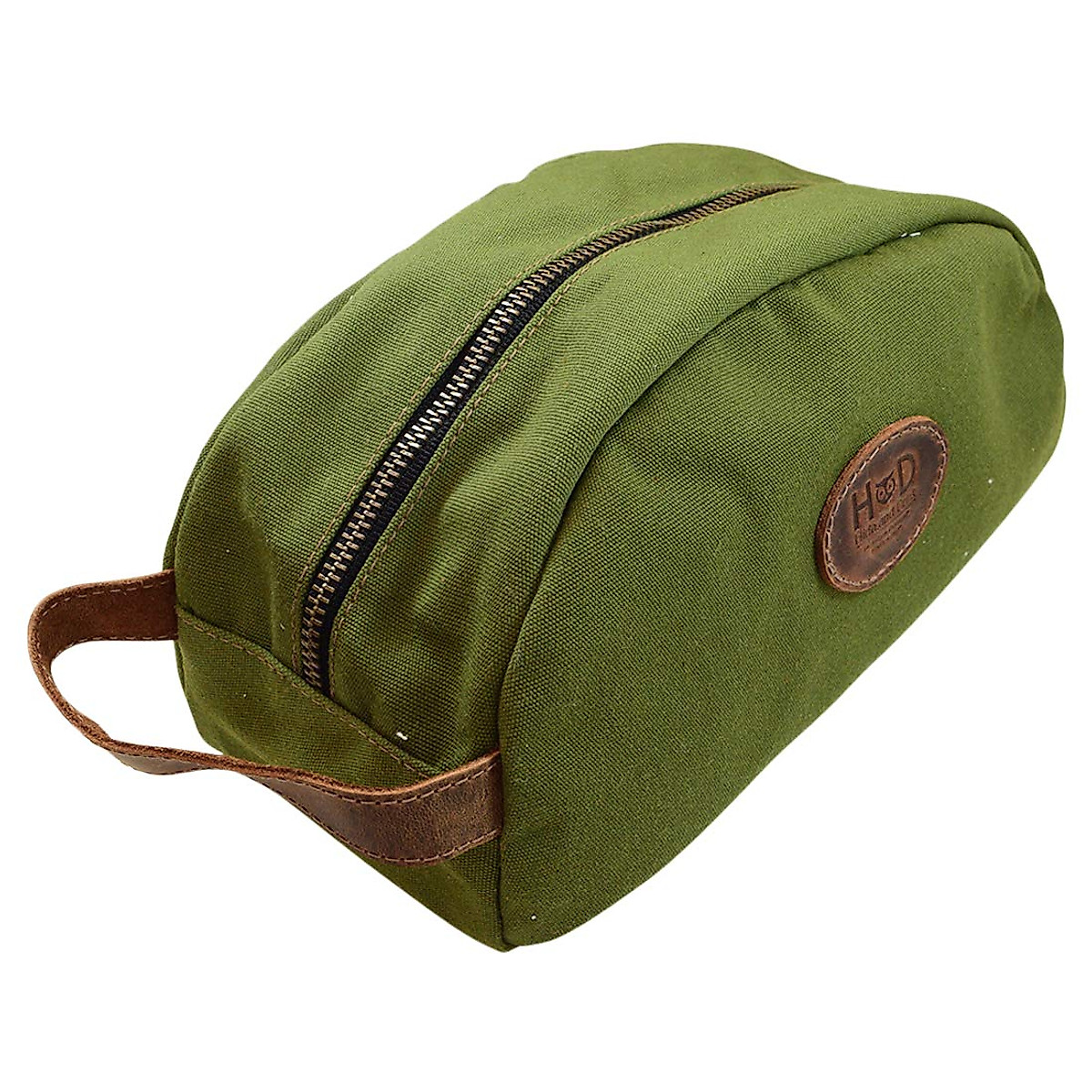 Hide & Drink, Water Resistant Canvas Toiletry Bag, Organizer, Travel Dopp, Home & Office Accessories, Handmade :: Olive