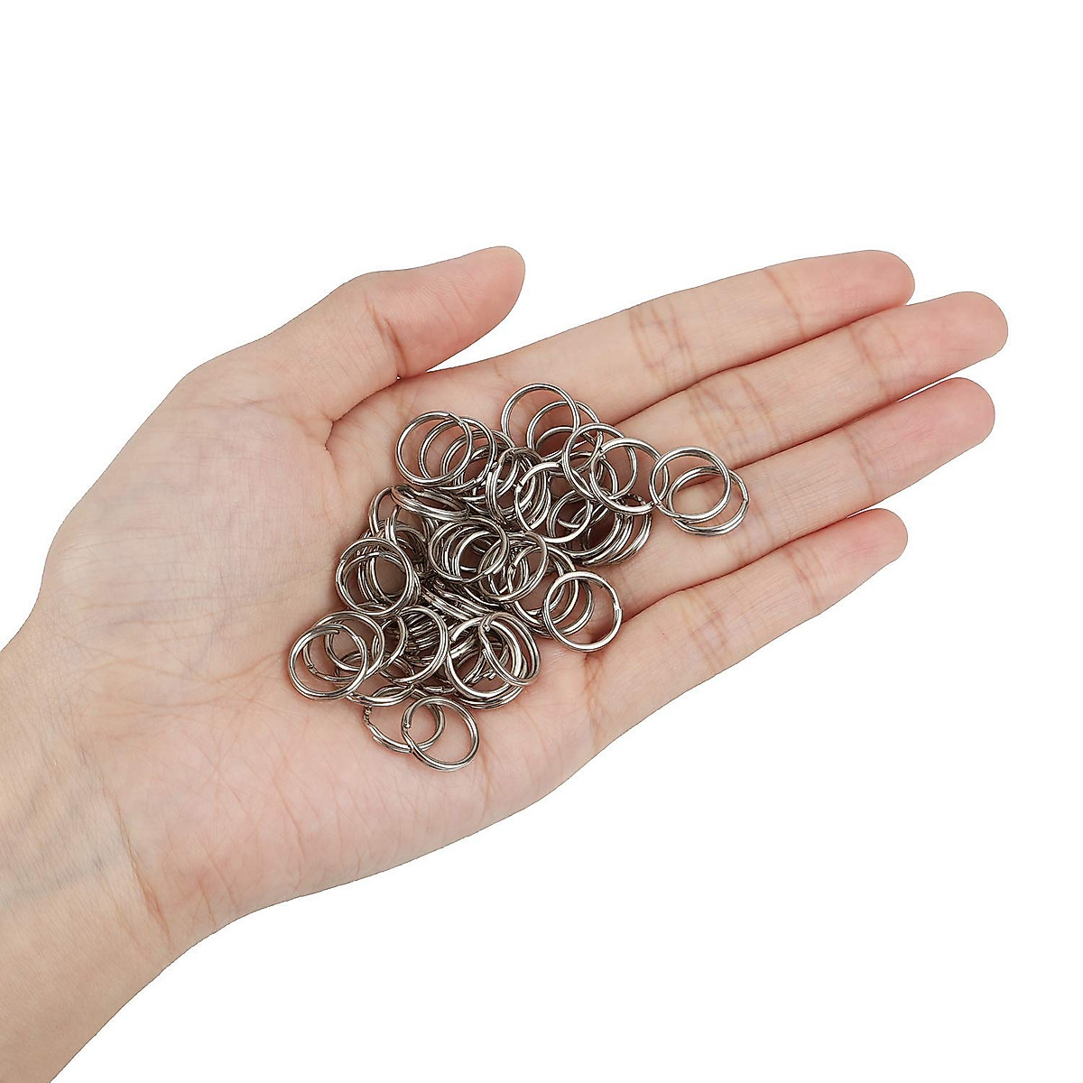 Pawfly 100 Pack 1/2 Inch Mini Split Jump Ring with Double Loops Small Metal Rings Connectors for Jewelry Necklaces Bracelets Earrings Crafts Ornaments and DIY Arts