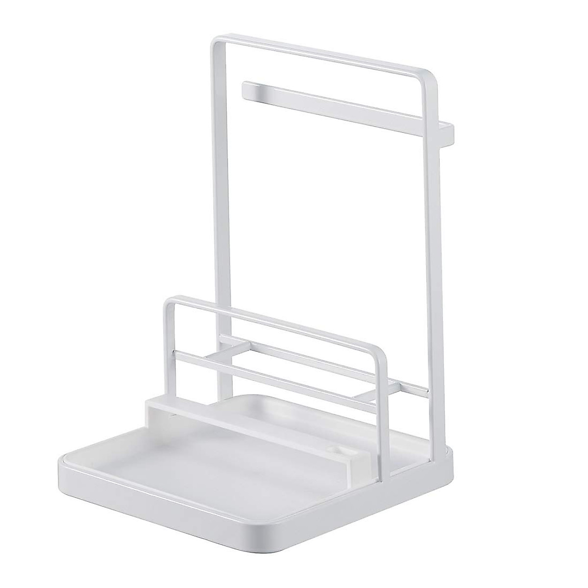 YAMAZAKI home 4772 Cooking Tool and Lid Station-Kitchen Utensil Organizer Stand, One Size, White
