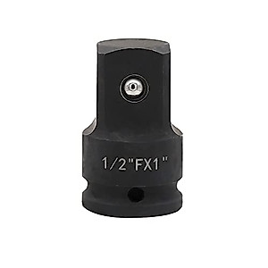 VictorsHome Impact Socket Adapter and Reducer 1/2 Inch Drive F to 1 Inch M, Chrome Molybdenum Steel Converter for Auto Construction