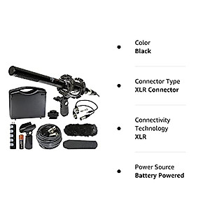 Canon XA30 Camcorder External Microphone Vidpro XM-55 13-Piece Professional Video & Broadcast Unidirectional Condenser Microphone Kit