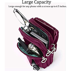 Sports Armband Outdoor Sweat-Proof Running Armbag Cross-Body Shoulder Casual Wallet Purse Gym Fitness Cell Phone Bag Key Holder for iPhone13 Pro/ 12 Pro/Xs Max/Xr,Galaxy S10 Plus,Huawei P30 Pro (#14)