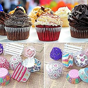 dxS8hhuo 100 Pieces Multi-color Mini Paper Baking Cups Liner Muffin Cupcake Paper Cake Cases