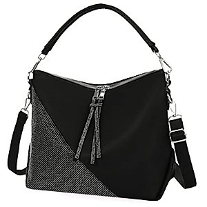 Zzfab Triangle Gem Sparkle Hobo Bag Bling Cross Body Bag