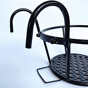 VIXPET Removable Balcony Rail Flower Pot Holder Railing Potted Plant Rack Hanging Flower Pot Shelf Stand-Black