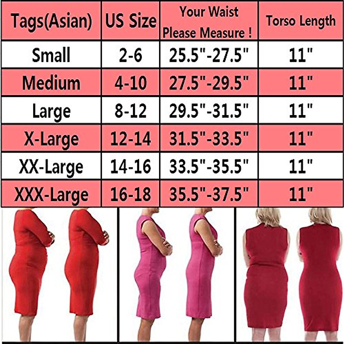 SAYFUT Waist Trainer, Corset Cincher Body Slimmer Shaper Tummy Control for Women Black M(3-5 day delivery)